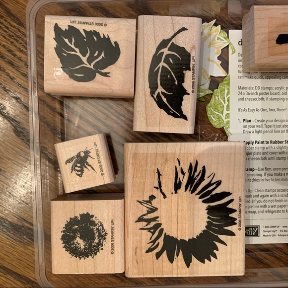 Stampin’ Up | Office | Serene Sunflower Rubber Stamp Set | Poshmark
